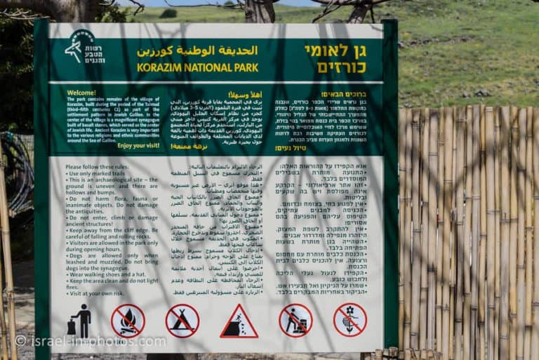 Korazim (Chorazin) National Park - Visitors Guide
